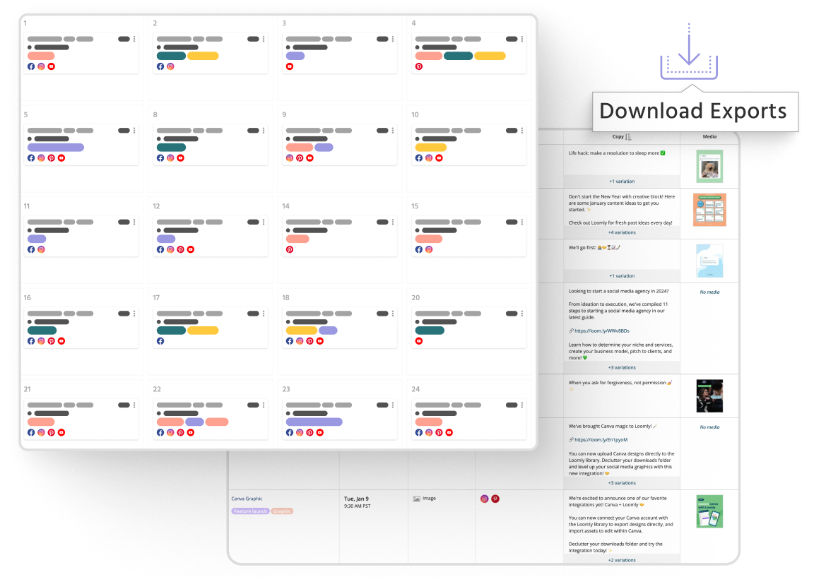 Social Media Calendar | Loomly